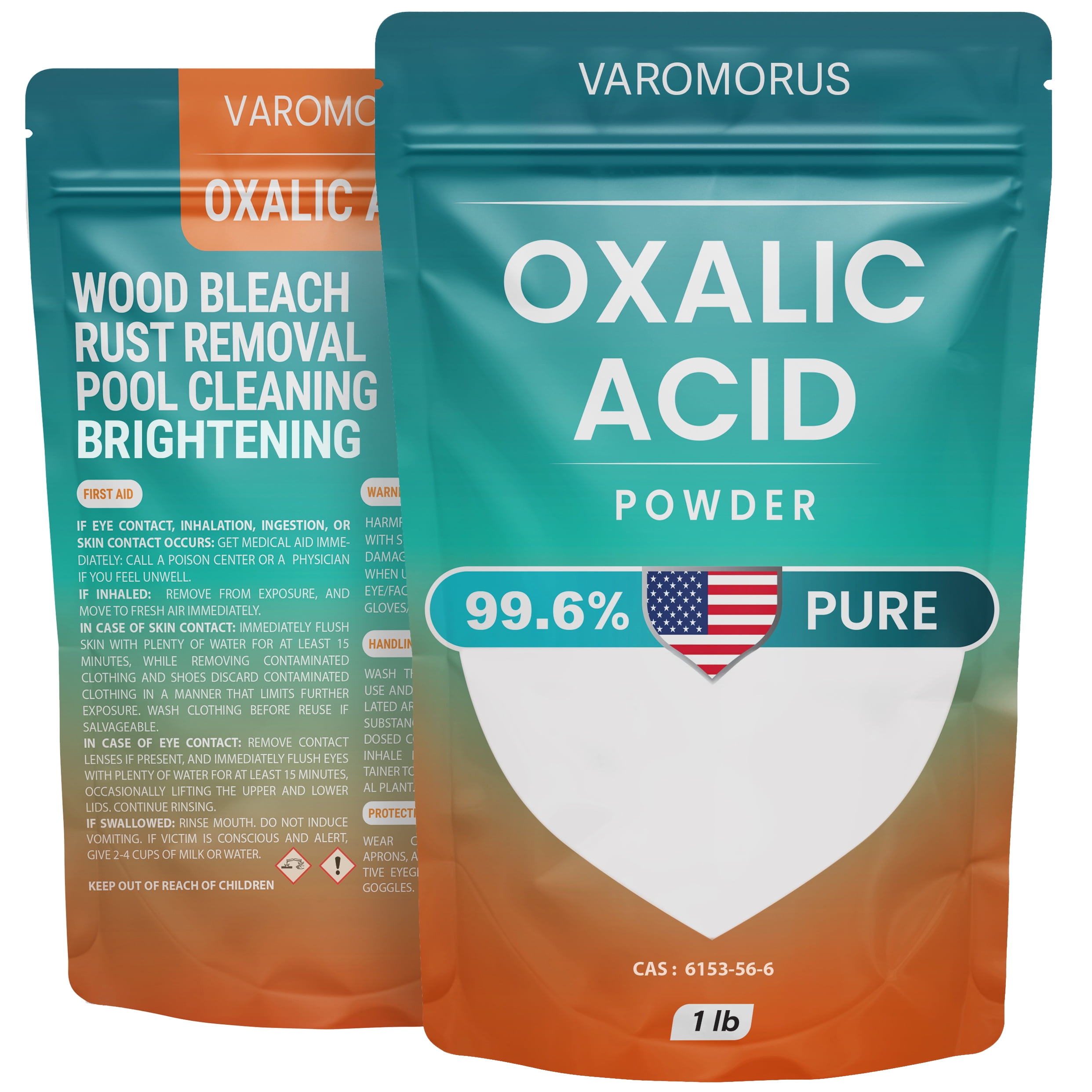 Oxalic Acid 1 lbs - 99.6% Pure Fine Powder, Multi-Use Cleaner and Stain ...