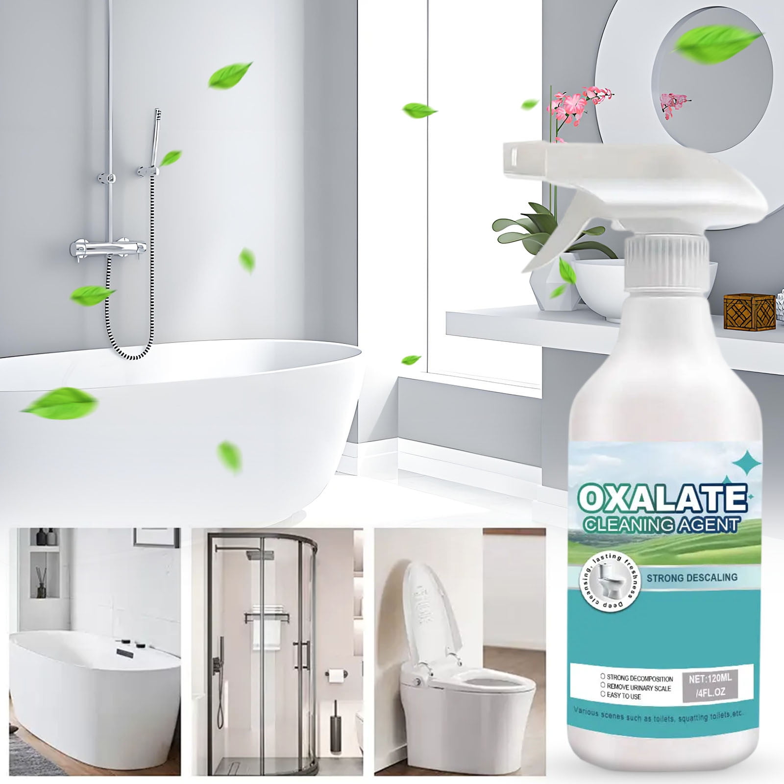 Oxalic Acid Cleaner, Toilet Cleaner Spray, High Concentration Oxalic ...