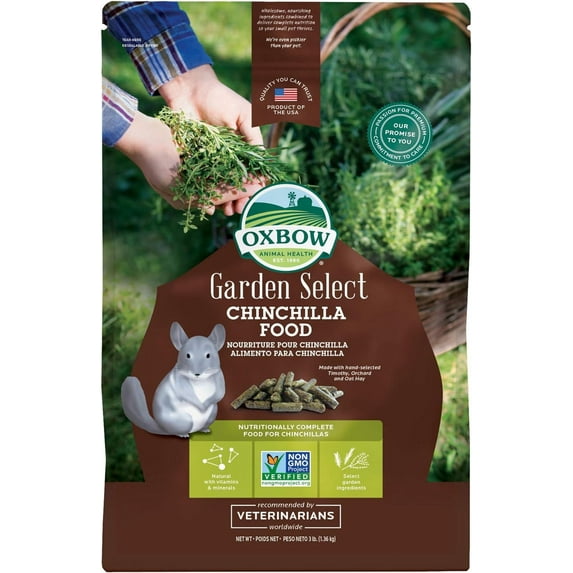 Oxbow Animal Health Garden Select Chinchilla Food, Garden-Inspired ...