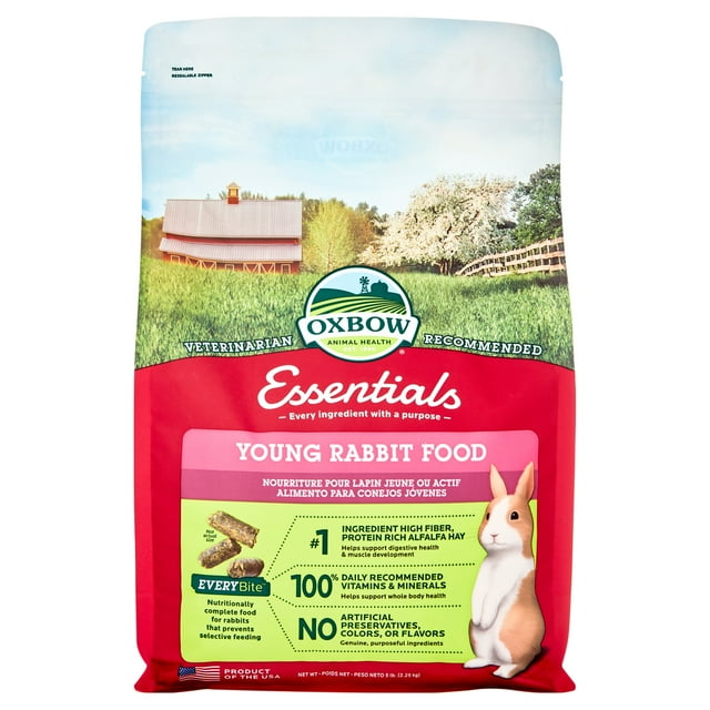 Oxbow Essentials Young Rabbit Food, 5 lbs. - Walmart.com