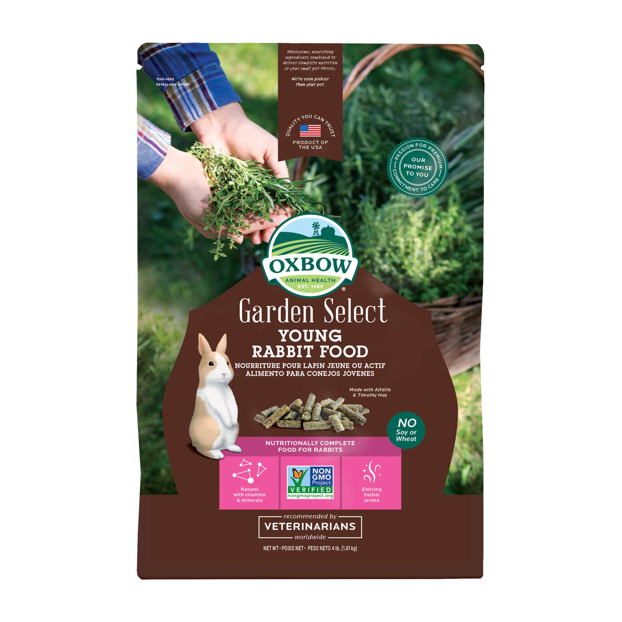 Oxbow Garden Select Rabbit DPF11 Food, Young, Made Alfalfa for Rabbit ...