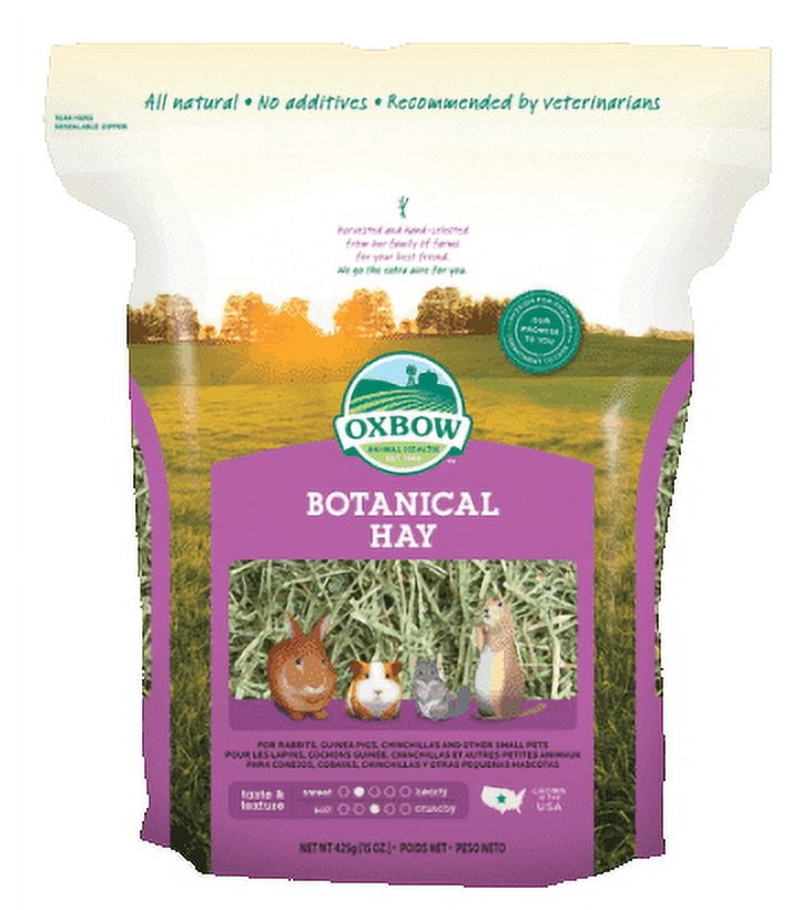 Oxbow Pet Products Botanical Hay Dry Small Animal Food, 15 oz ...