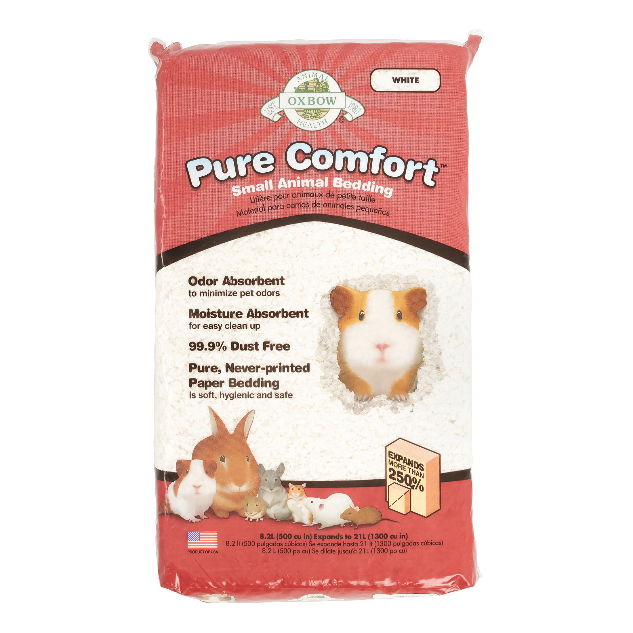 Oxbow Pure Comfort Small Animal Bedding, 21 L, White - Walmart.com