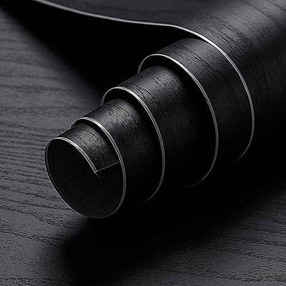 Oxdigi Waterproof Black Wood Grain Contact Paper for Wall & Cabinets ...