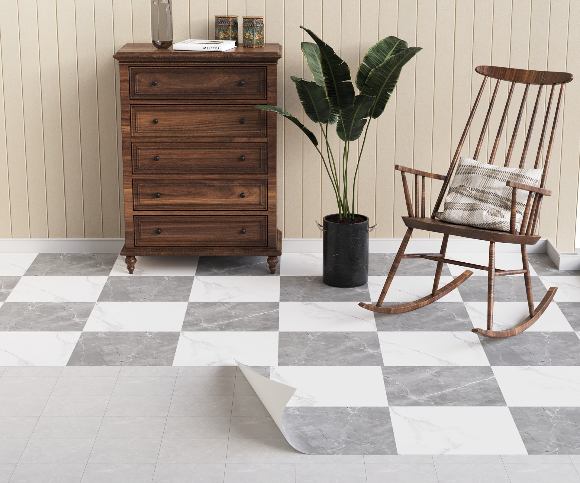 Oxdigi Gray White, Checkerboard Wallpaper 23.6 Oxdigi Gray White, Checkerboard Wallpaper 23.6