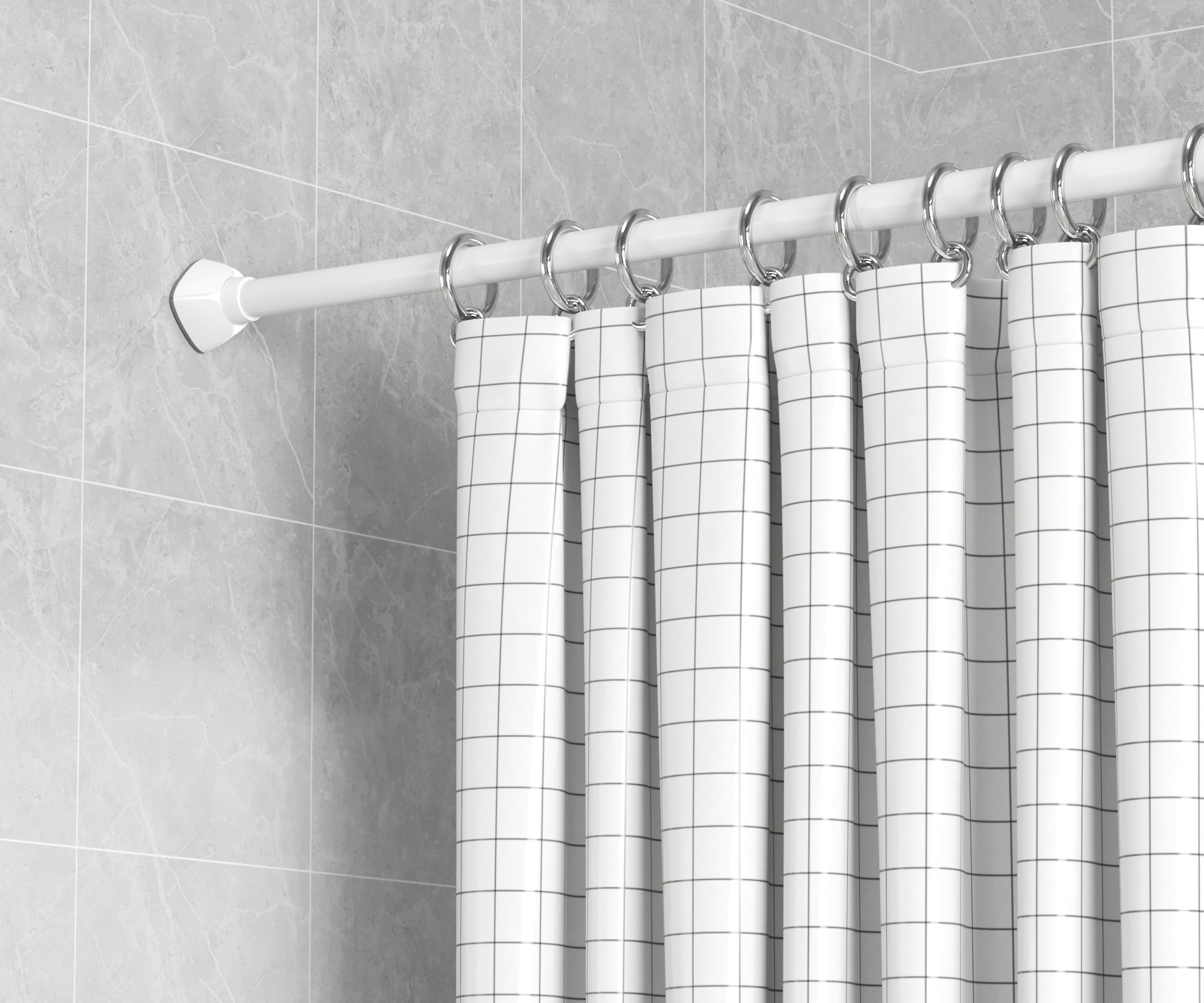 Oxdigi Expanding Bathroom Shower Curtain Rod, Adjustable Tension Rod 45 ...