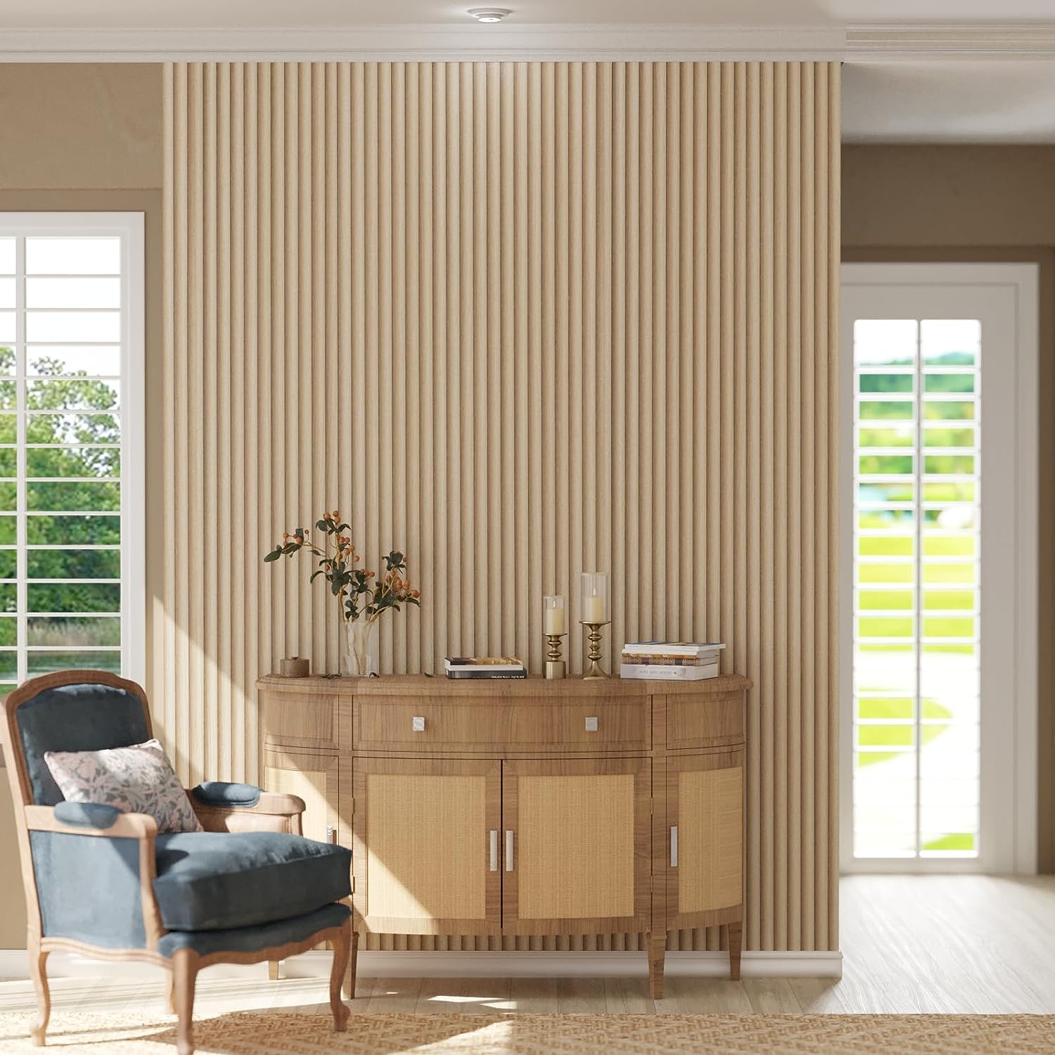 Oxdigi Wooden Slat Peel and Stick Wallpaper - Self-Adhesive Contact ...