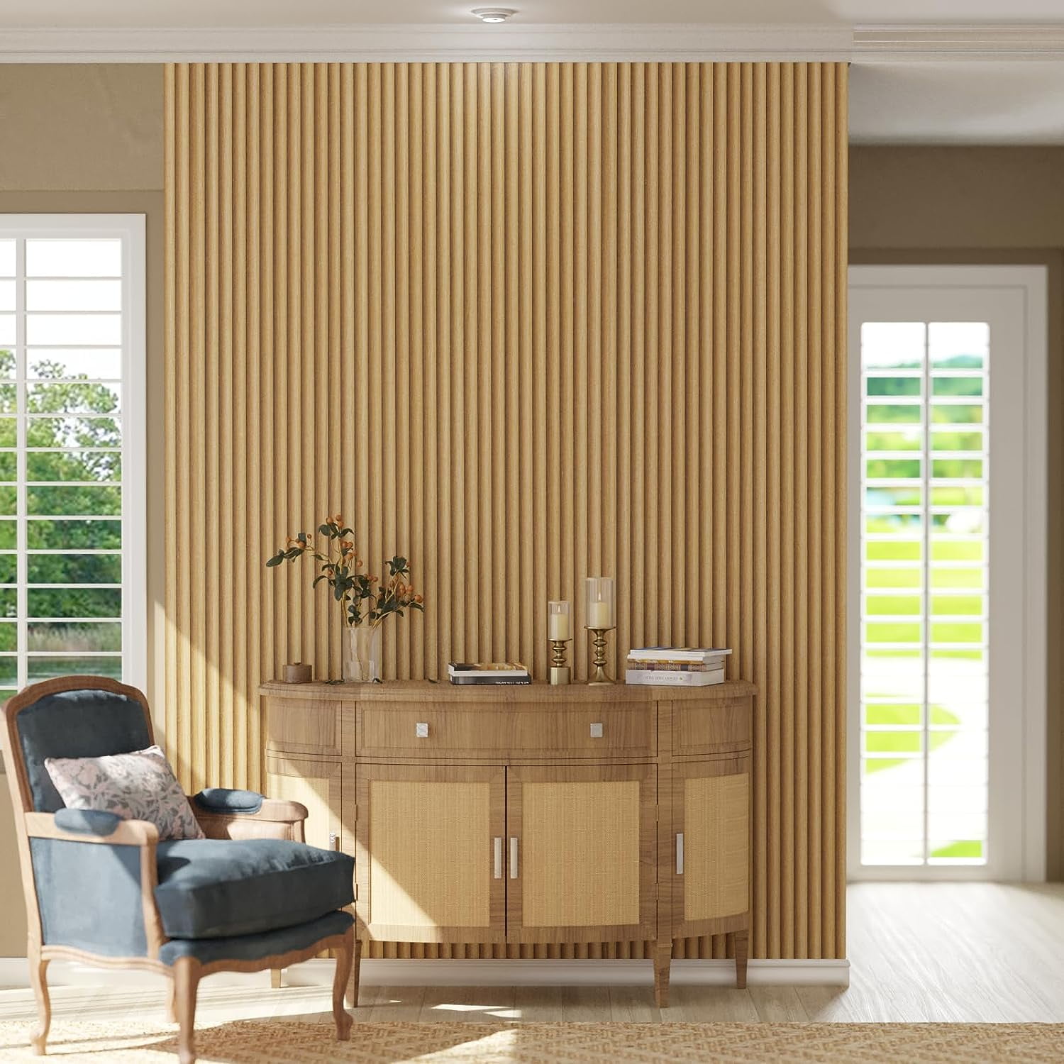 Oxdigi Wooden Slat Peel and Stick Wallpaper - Self-Adhesive Contact ...