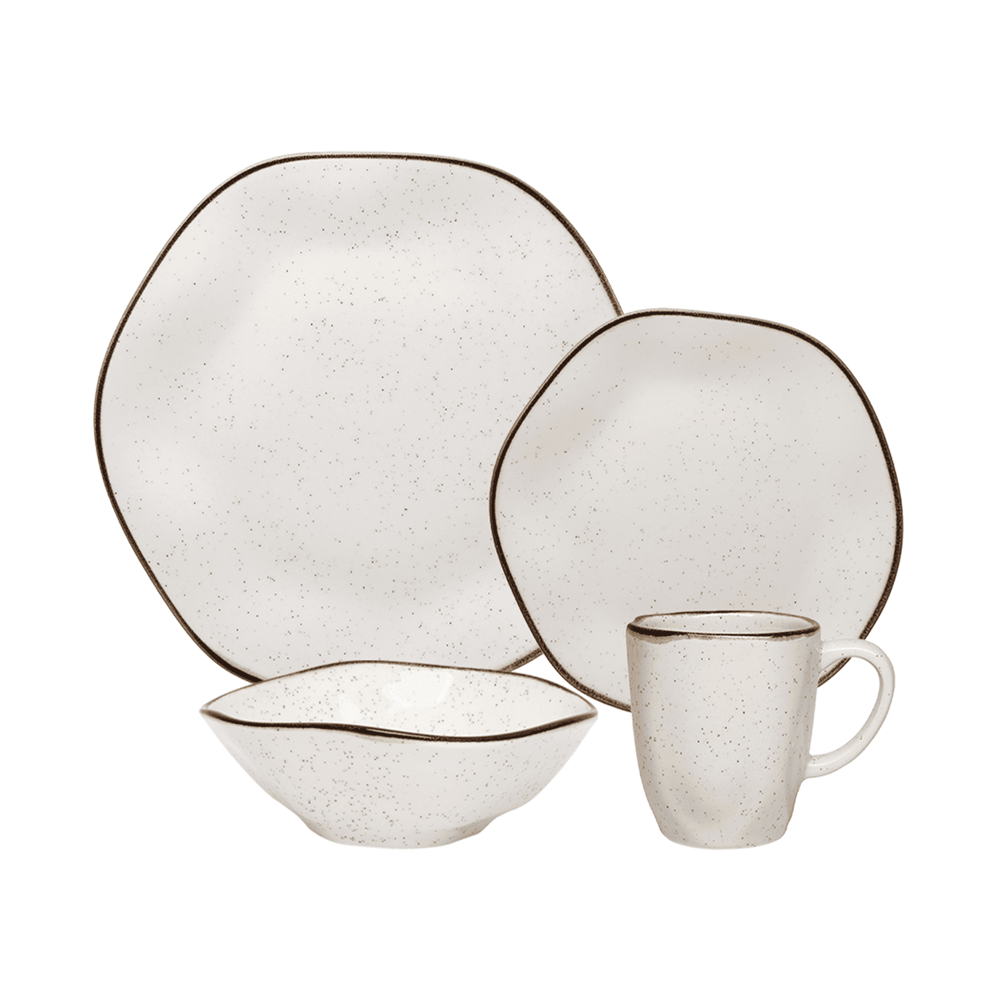 Oxford 16 Pcs Dinnerware Sets, Ryo, Sandbar Porcelain, Service for 4 ...