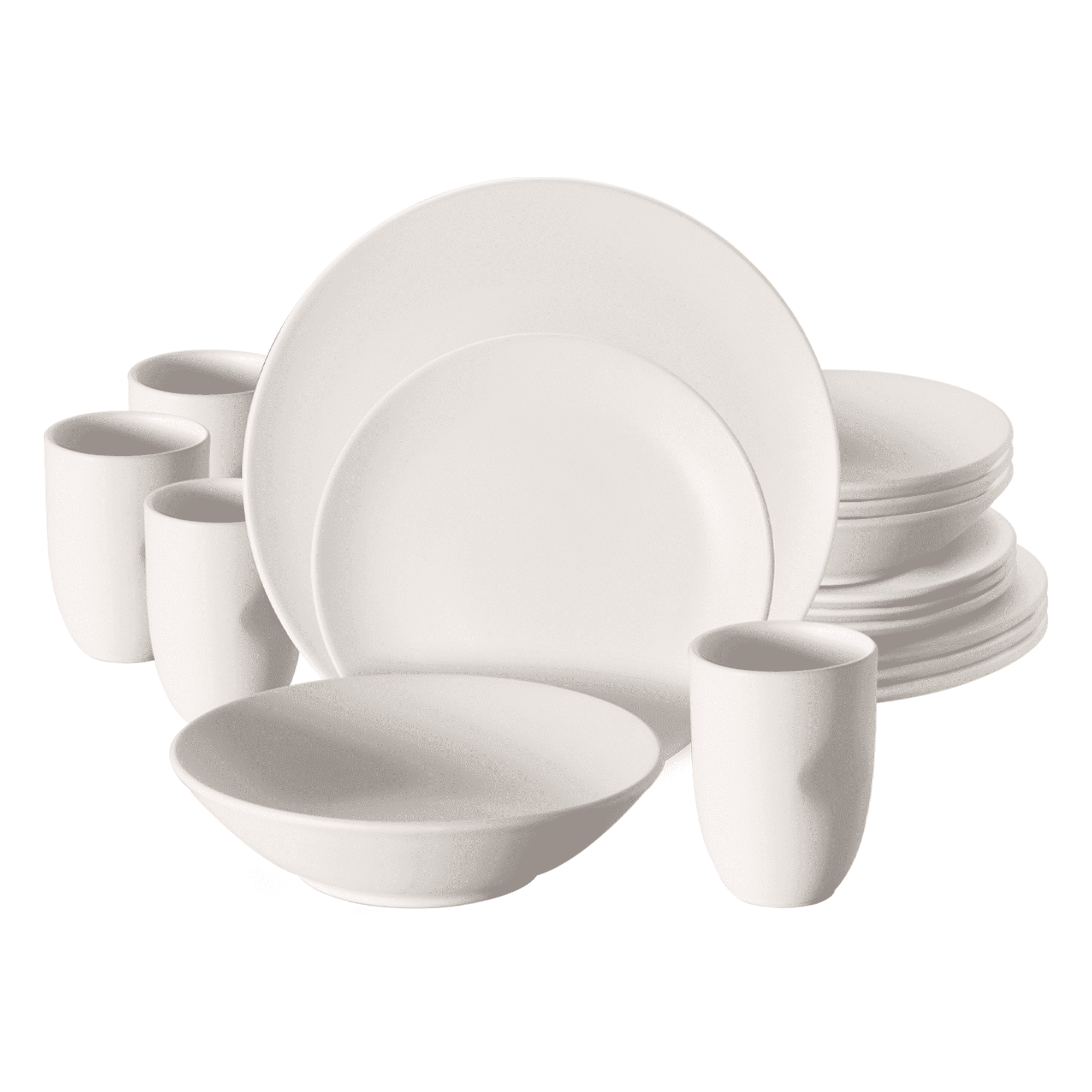 Oxford 16 Pcs Dinnerware Sets, Unni Solids, Eggshell Stoneware, Service ...