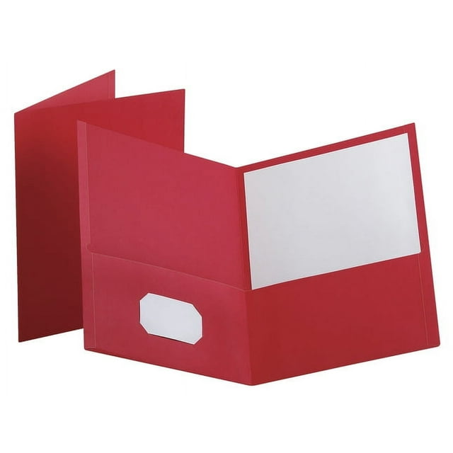 Oxford School Paper 2-Pocket Folder, 100 Sheet Capacity, Red, Pack of ...