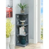 Oxford 3 Tier Corner Bookcase, Gray - Walmart.com