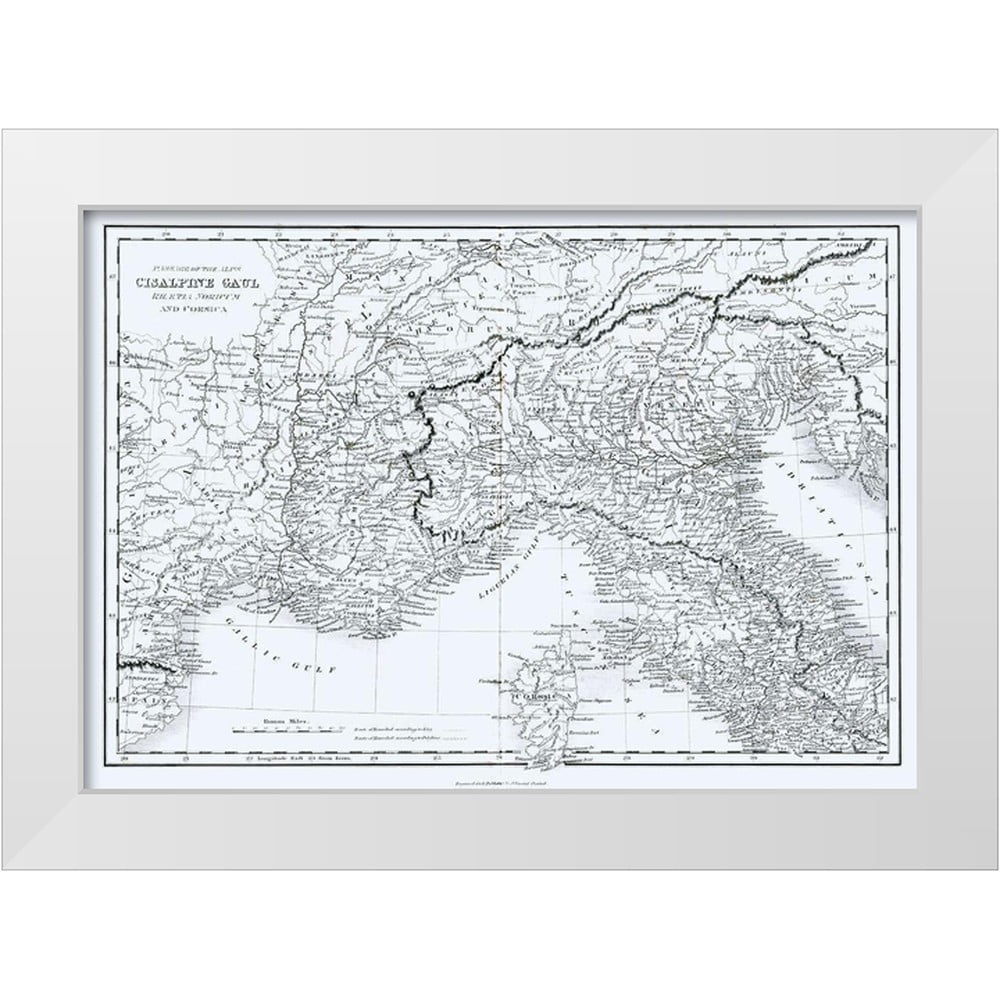 Oxford 32x23 White Modern Wood Framed Museum Art Print Titled ...