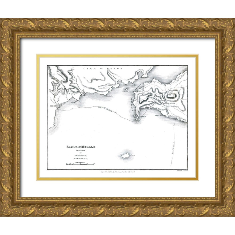 Oxford 32x26 Gold Ornate Wood Framed with Double Matting Museum Art ...