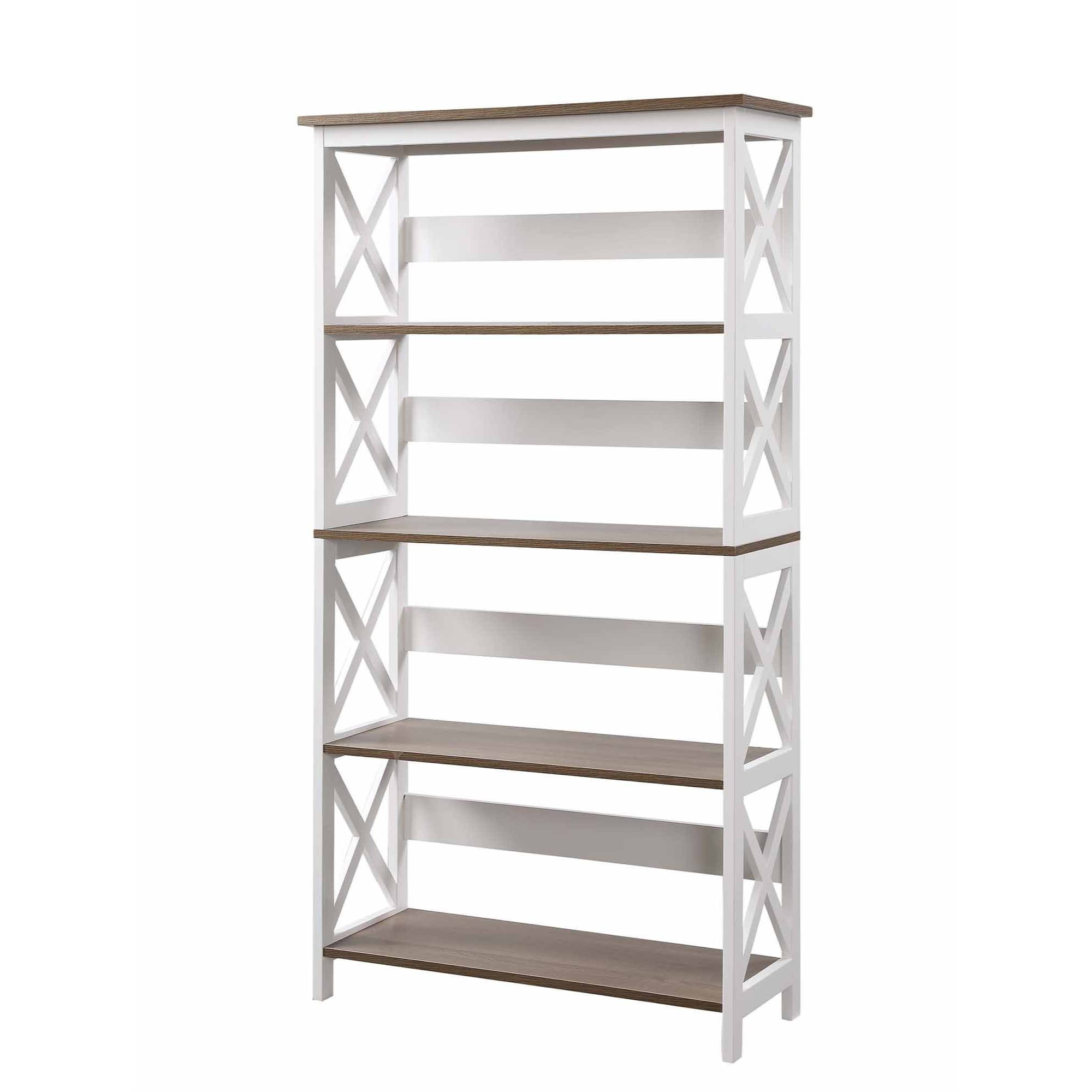 Oxford 5 Tier Bookcase - Elegant and Spacious Shelving for Books and ...