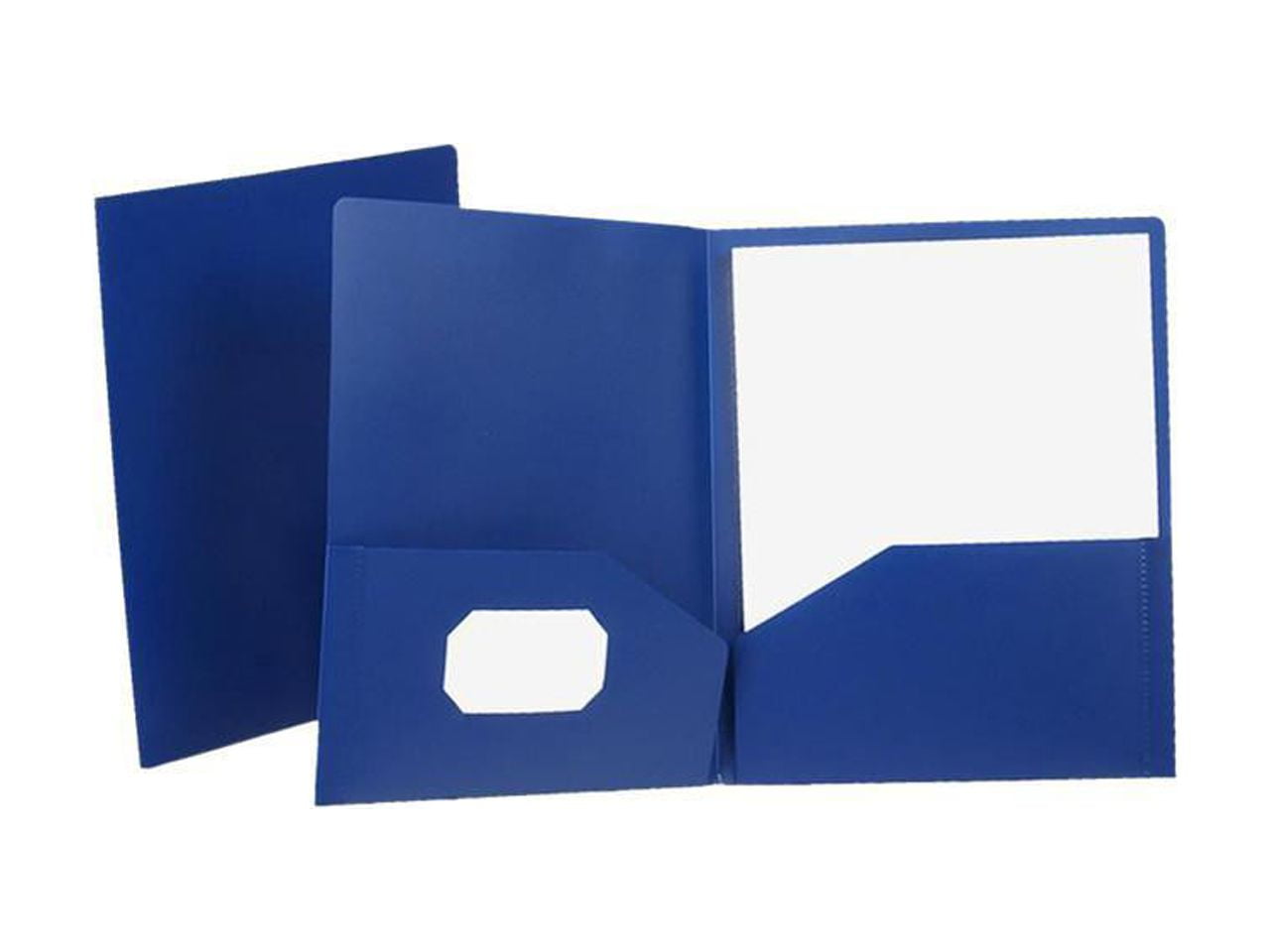 Oxford 57402 Twin-Pocket Polypropylene Portfolio, Dark Blue - Walmart.com