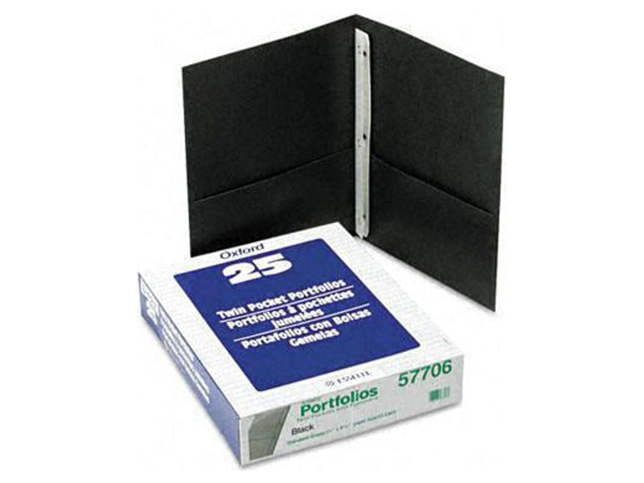Oxford 57706 Paper Twin-Pocket Portfolio, Tang Clips, Letter, 1/2 ...