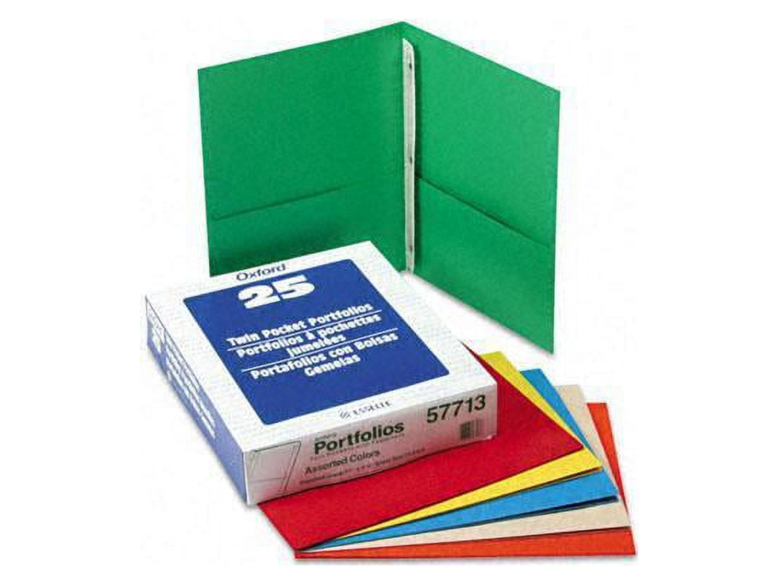 Oxford 57713 Paper Twin-Pocket Portfolio, Tang Clip, Letter, 1/2 ...