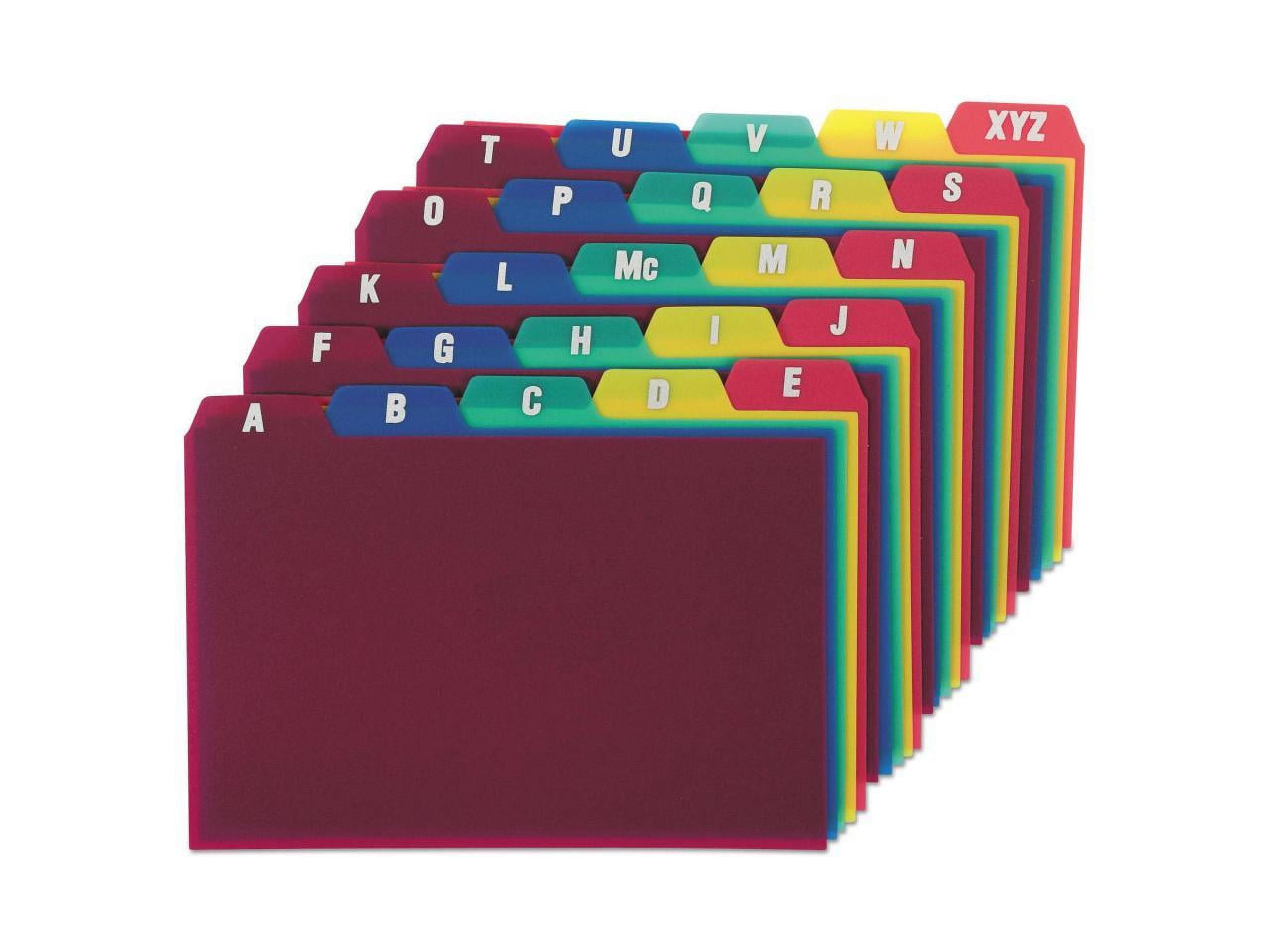 Oxford 73154 Card Guides, Alpha, 1/5 Tab, Polypropylene, 4 x 6, 25/Set ...