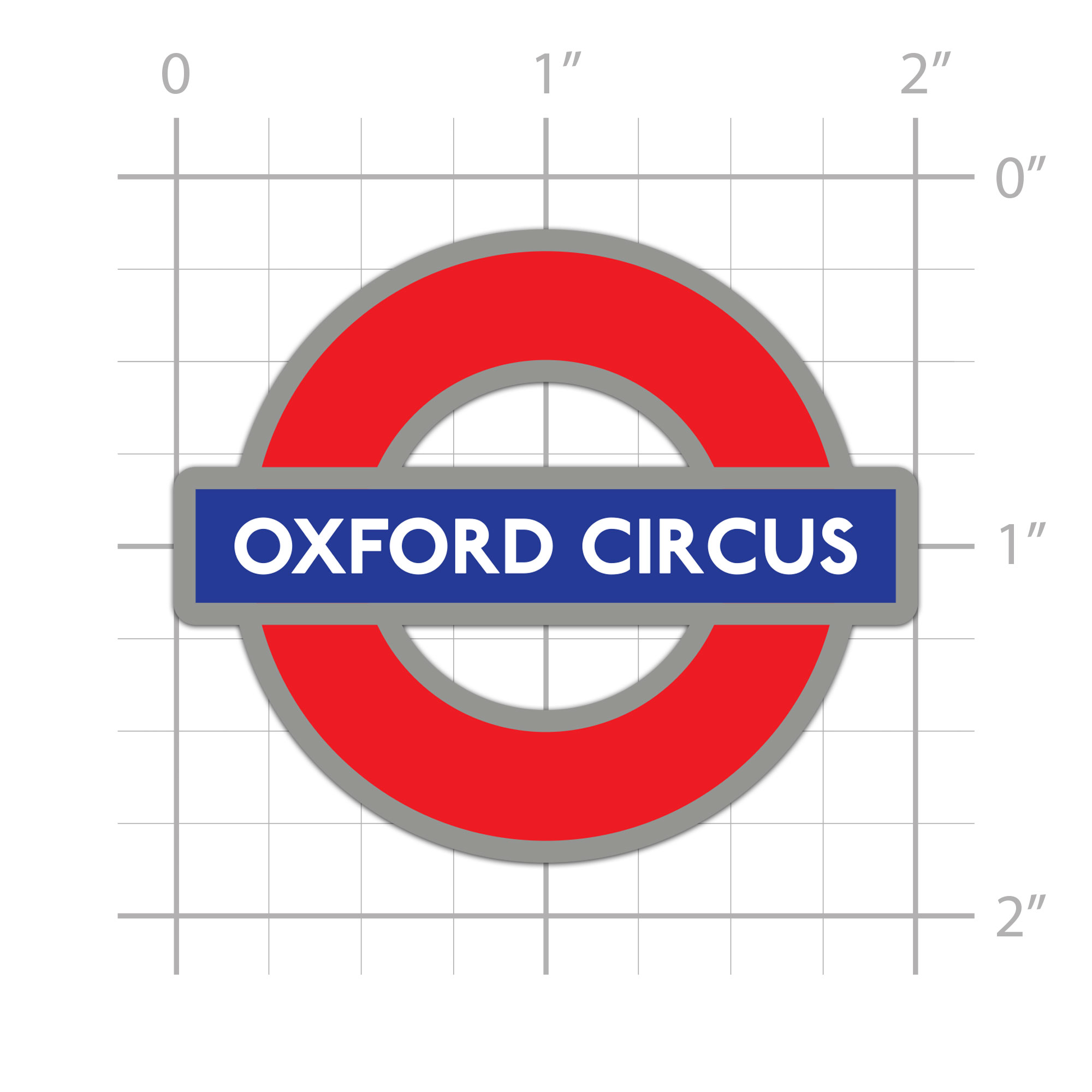 Oxford Circus Tube Sign Roundel Sticker for water bottle phone tumbler ...