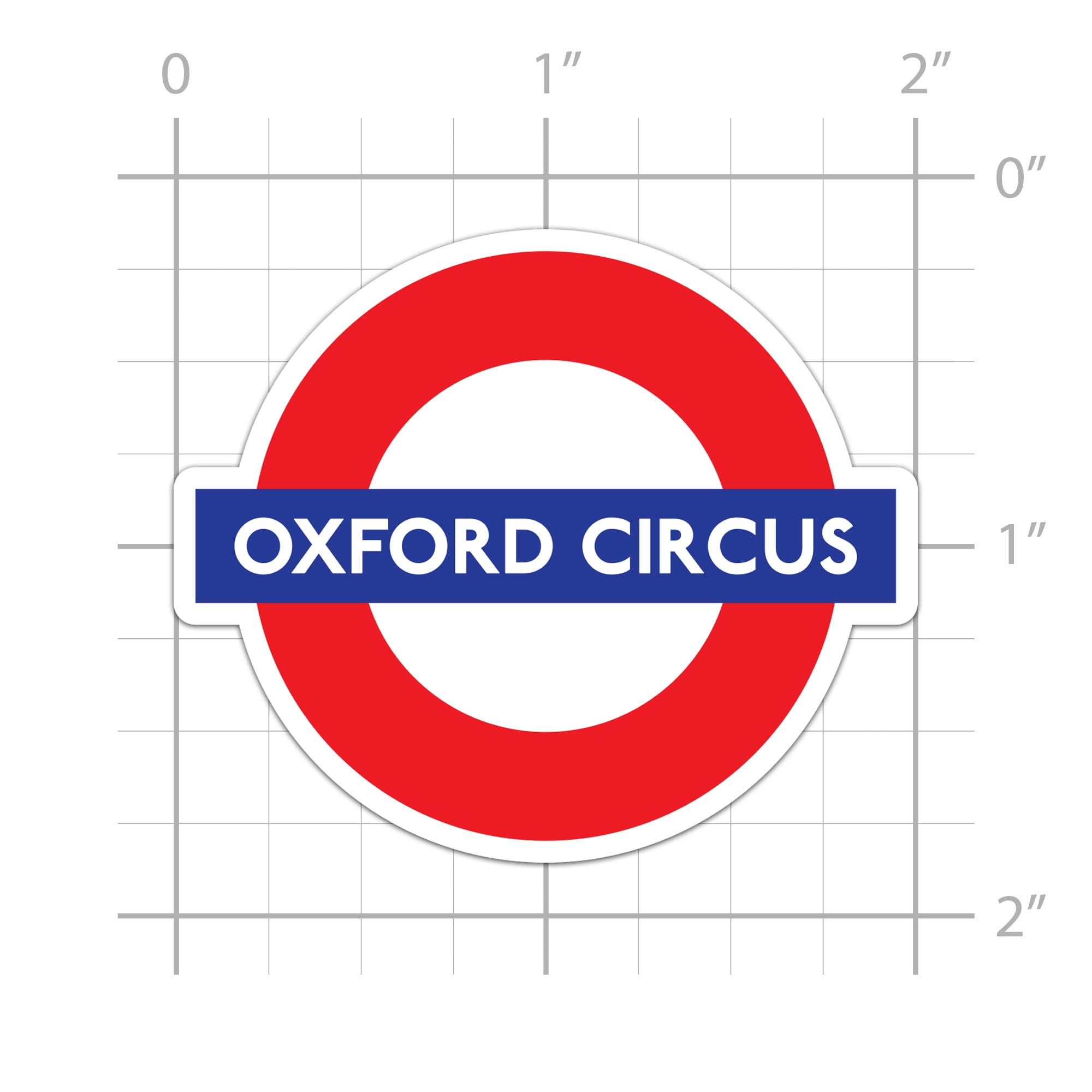 Oxford Circus Tube Sign Roundel Sticker for water bottle phone tumbler ...