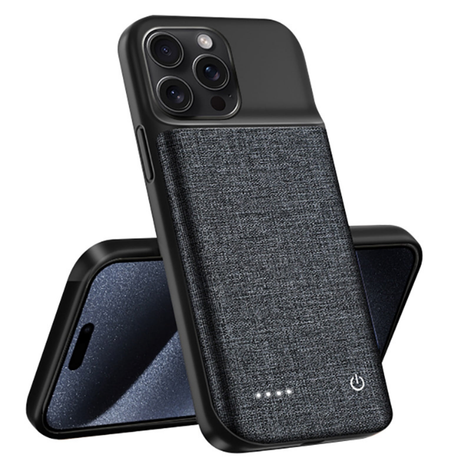 Oxford Cloth Battery Case for iphone 12 Pro Max,6800mAh Portable Power ...