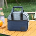 Oxford Cloth Insulated Lunch Bag, Large Capacity Portable Cooler Tote ...