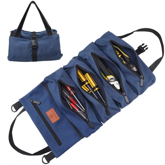 Oxford Cloth Tool Pouch;Roll Up Tool Organizer;Heavy Duty Canvas ...