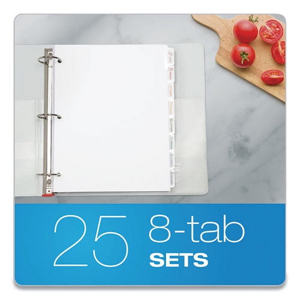 Oxford Custom Label Tab Dividers With Self-Adhesive Tab Labels, 8-Tab ...