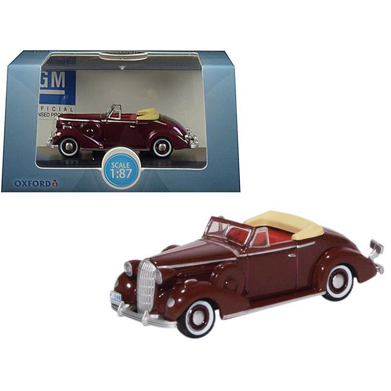 Oxford Diecast 1936 Buick Special Convertible Coupe Cardinal Maroon 1 ...