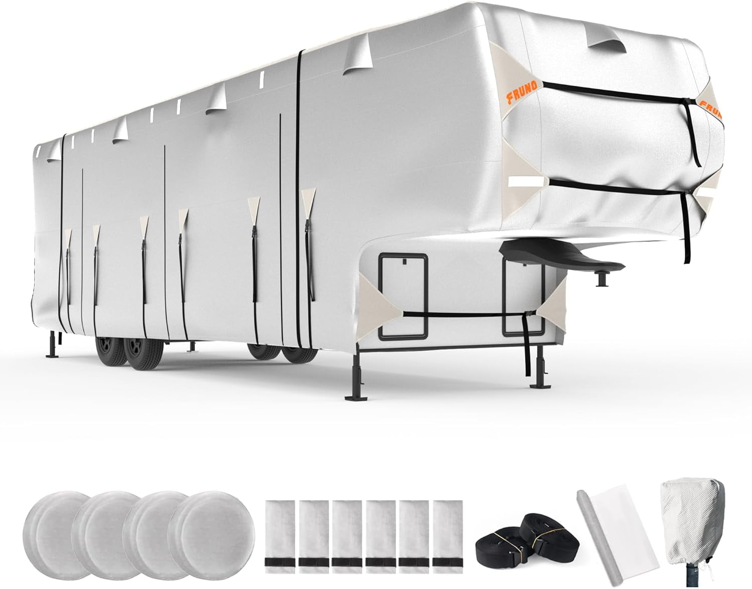 Oxford Fabric 5th Wheel RV Cover Fits 26'-29' Waterproof Rip-Resistant ...