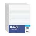 Oxford Filler Paper, 8 x 10-1/2 inch Wide Ruled, 3 Hole Punch, Loose ...