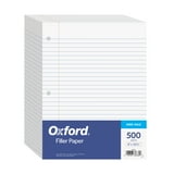 Oxford Filler Paper, 8 x 10-1/2 inch Wide Ruled, 3 Hole Punch, Loose ...