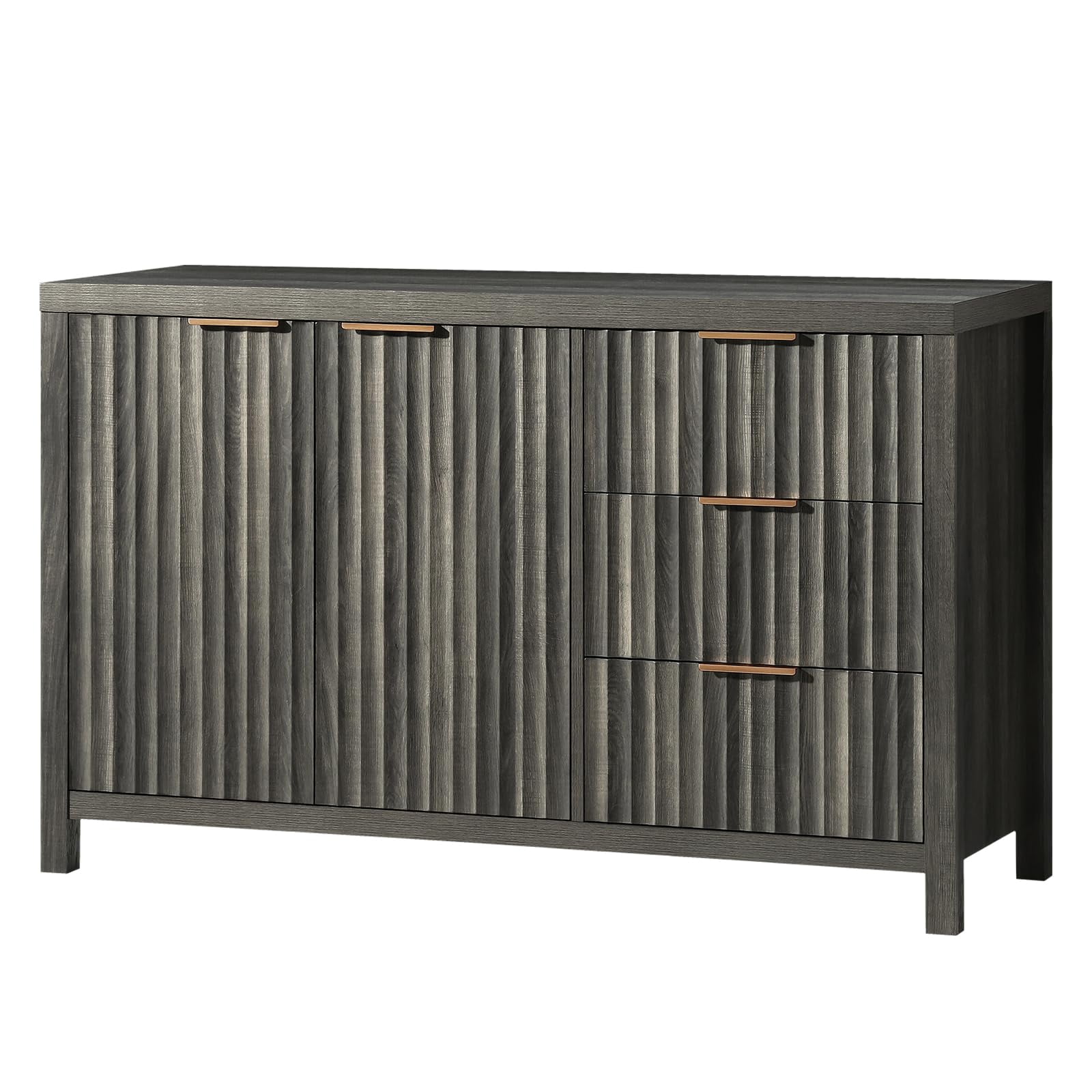 Oxford Fluted Storage Cabinet Sideboard Large Buffet with Adjustable ...