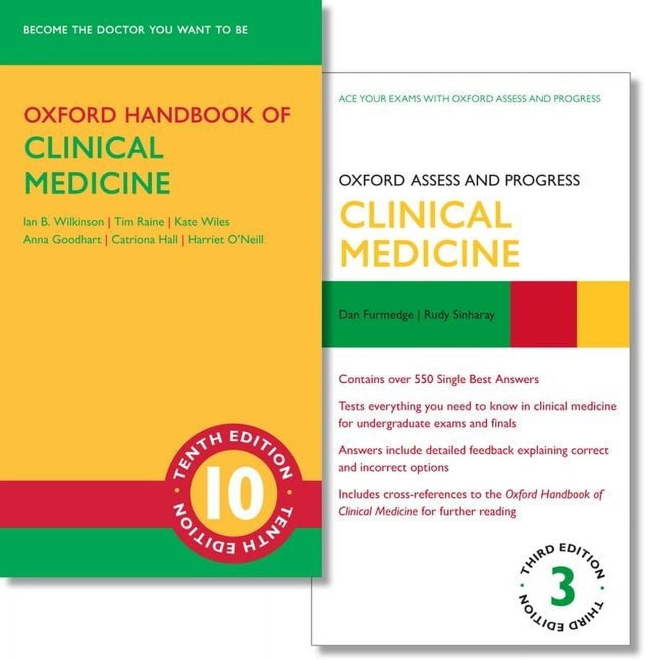Oxford Handbook of Clinical Medicine 10th Edition and Oxford Assess and Progress Clinical ...
