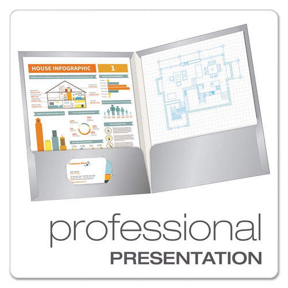 Oxford High Gloss Laminated Paperboard Folder, 100-Sheet Capacity, 11 X ...