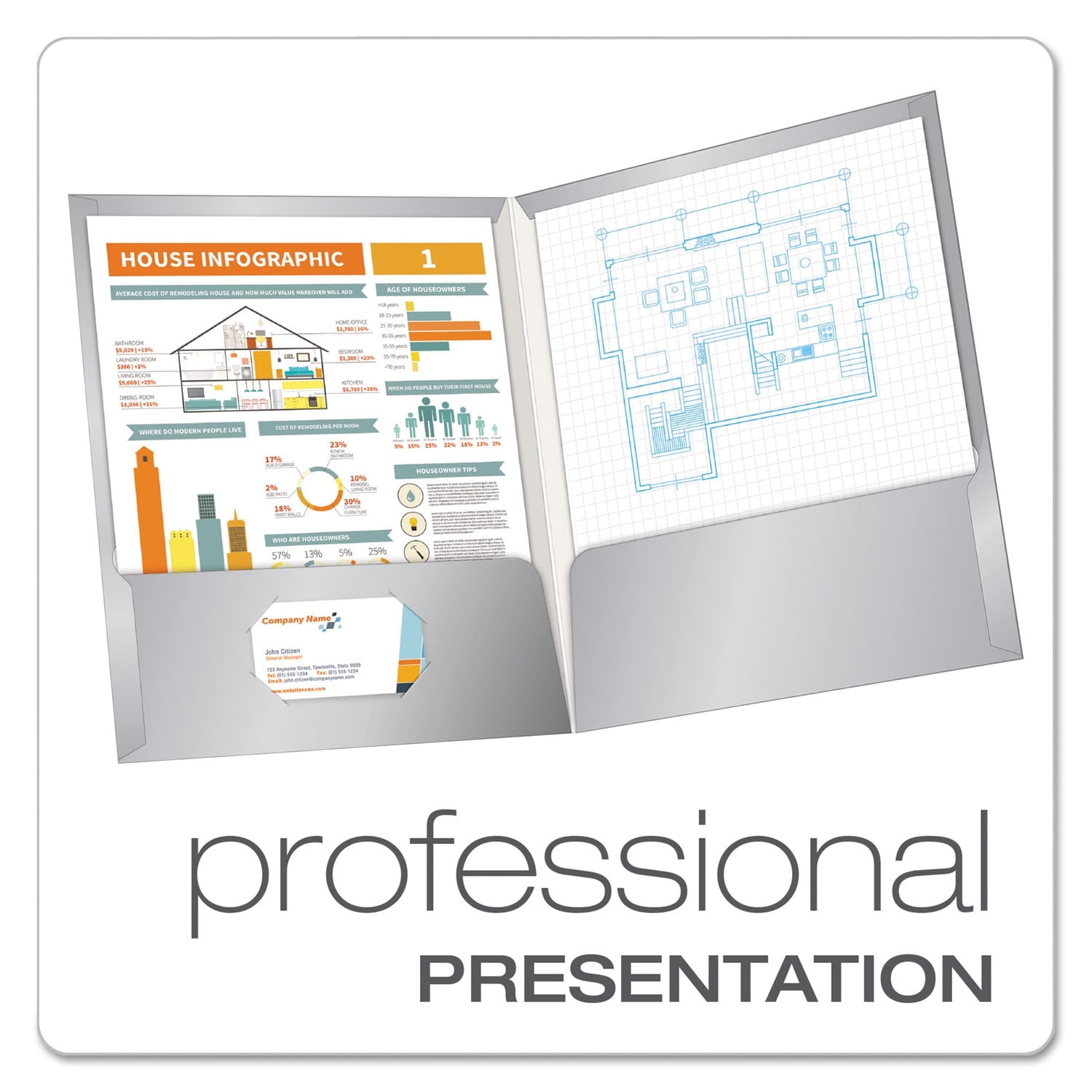 Oxford High Gloss Laminated Paperboard Folder, 100-Sheet Capacity, 11 X ...