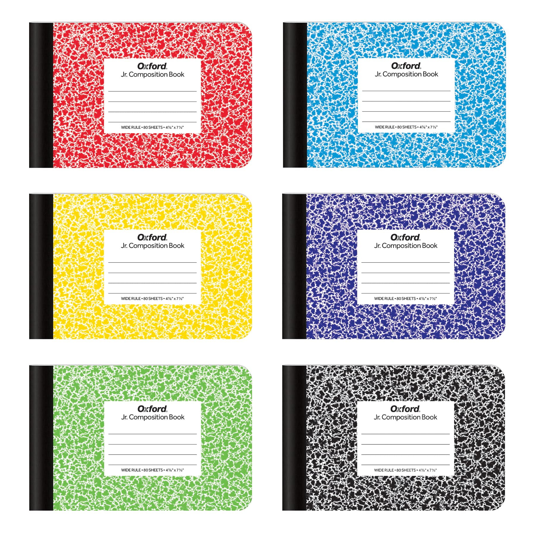 Oxford Jr. Composition Notebooks, Notebooks for School, School Supplies ...