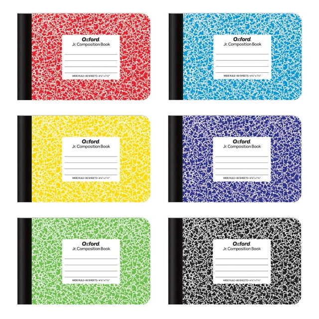 Oxford Jr. Composition Notebooks, Notebooks for School, School Supplies ...