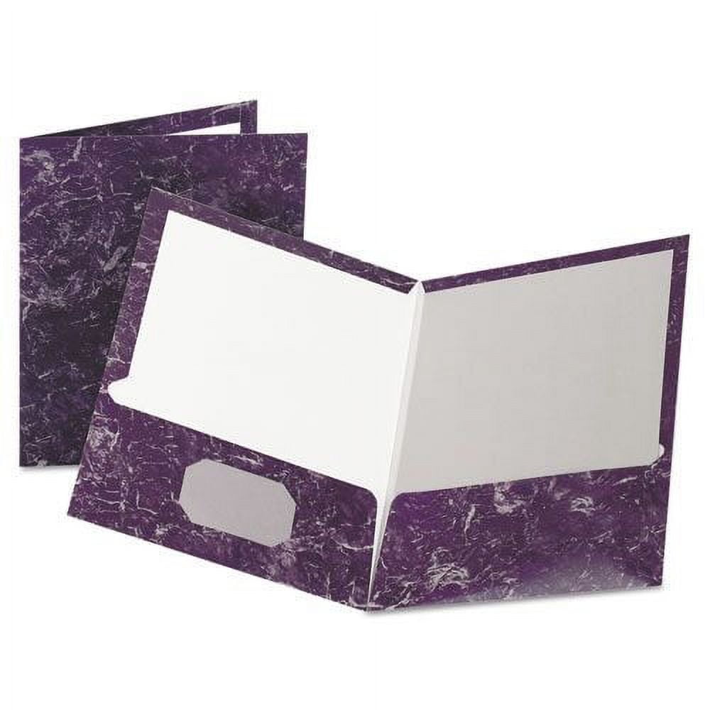 Oxford Marble Design Laminated High-Gloss Twin Pocket Folder Purple 25 ...