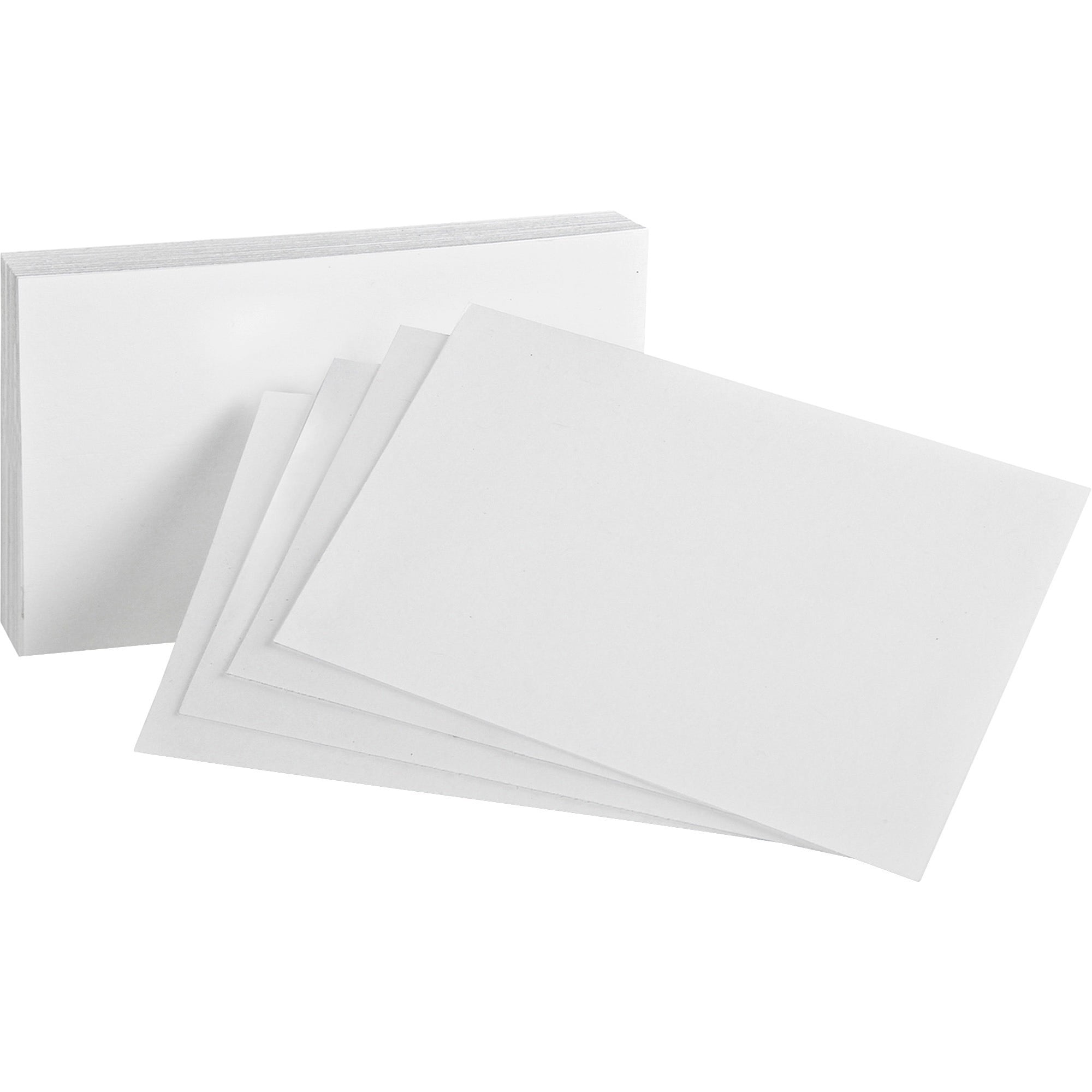 Oxford, OXF40BD, Plain Index Cards, 500 / Bundle, White - Walmart.com