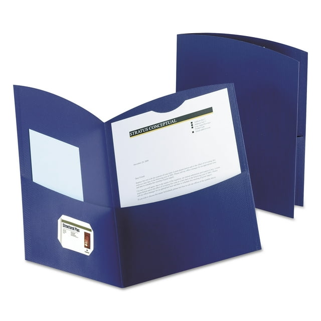 Oxford, OXF5062523, Contour Two Pocket Folders, 25 / Box, Dark Blue ...
