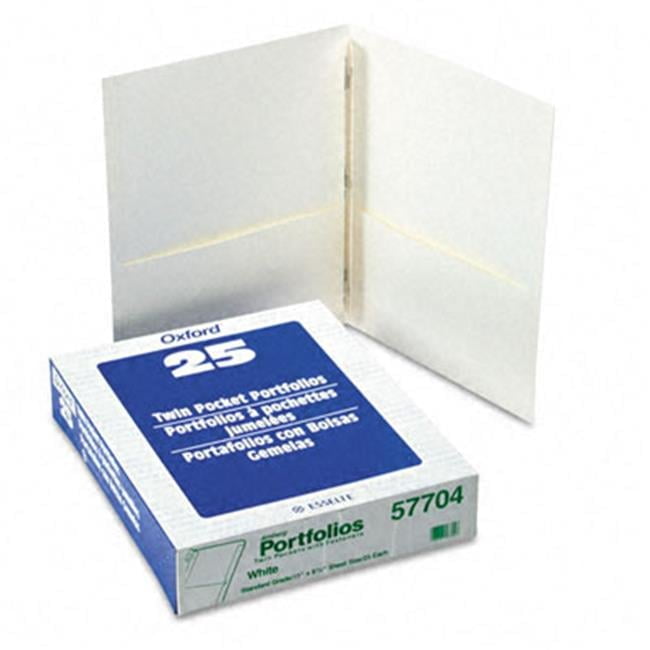 Oxford Paper Twin-Pocket Portfolio- Tang Clips- Letter- 1/2'' Capacity ...