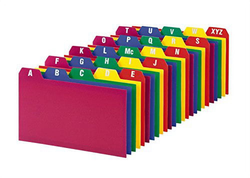 Oxford Poly Index Card Guide Set, 3 x 5 Inches, A-Z, 1/5 Inch Cut Tabs ...
