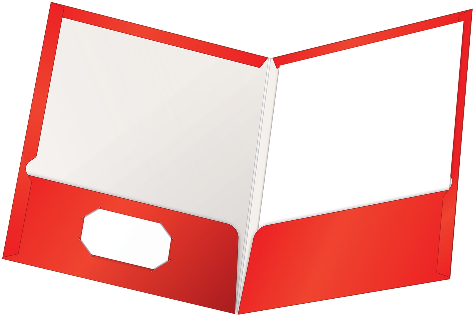 Oxford Showfolio Laminated Twin Pocket Folders 25/Pkg-Red, Letter Size ...