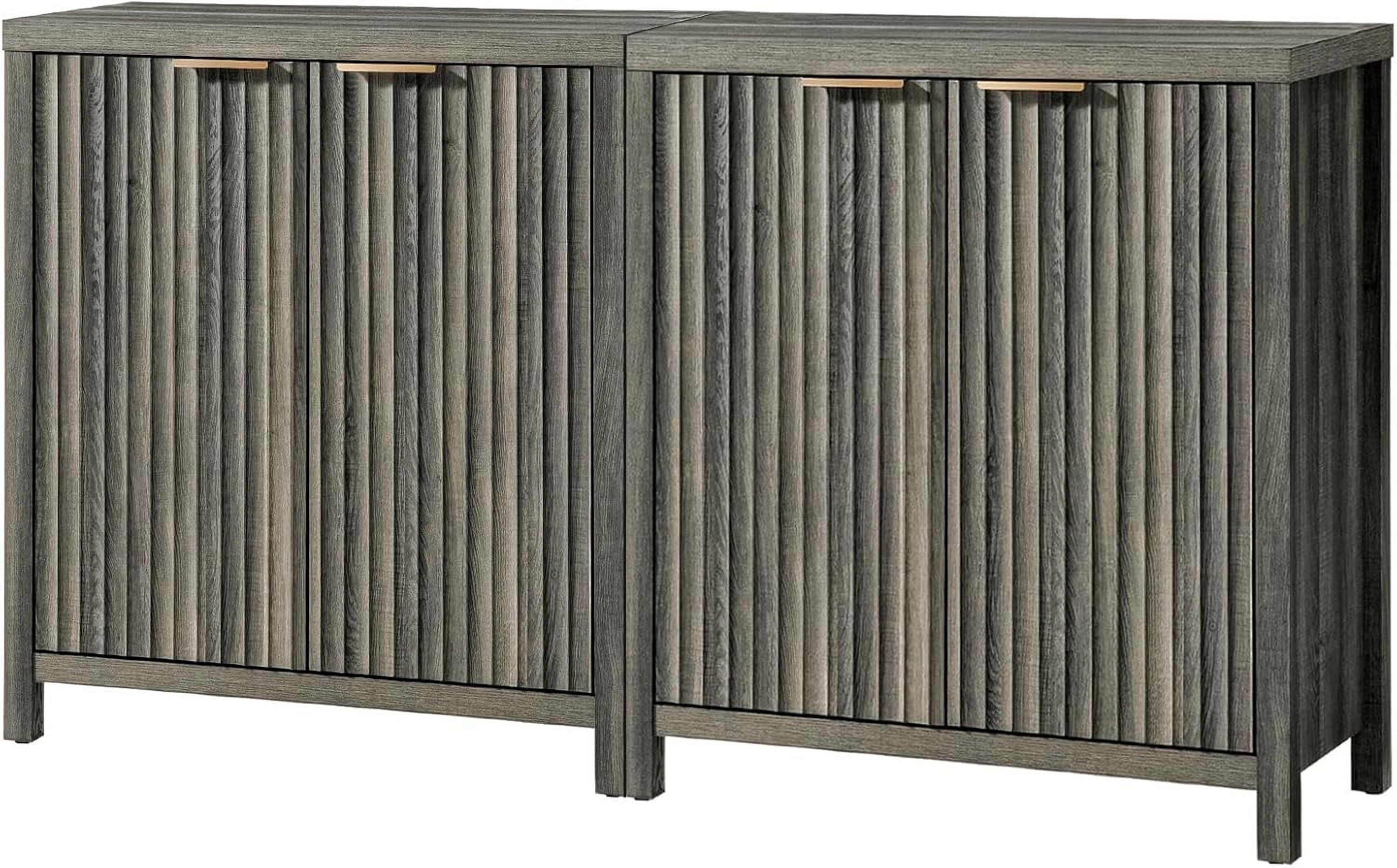 Oxford Storage Cabinet Fluted Sideboard Buffet Cabinet with Adjustable ...