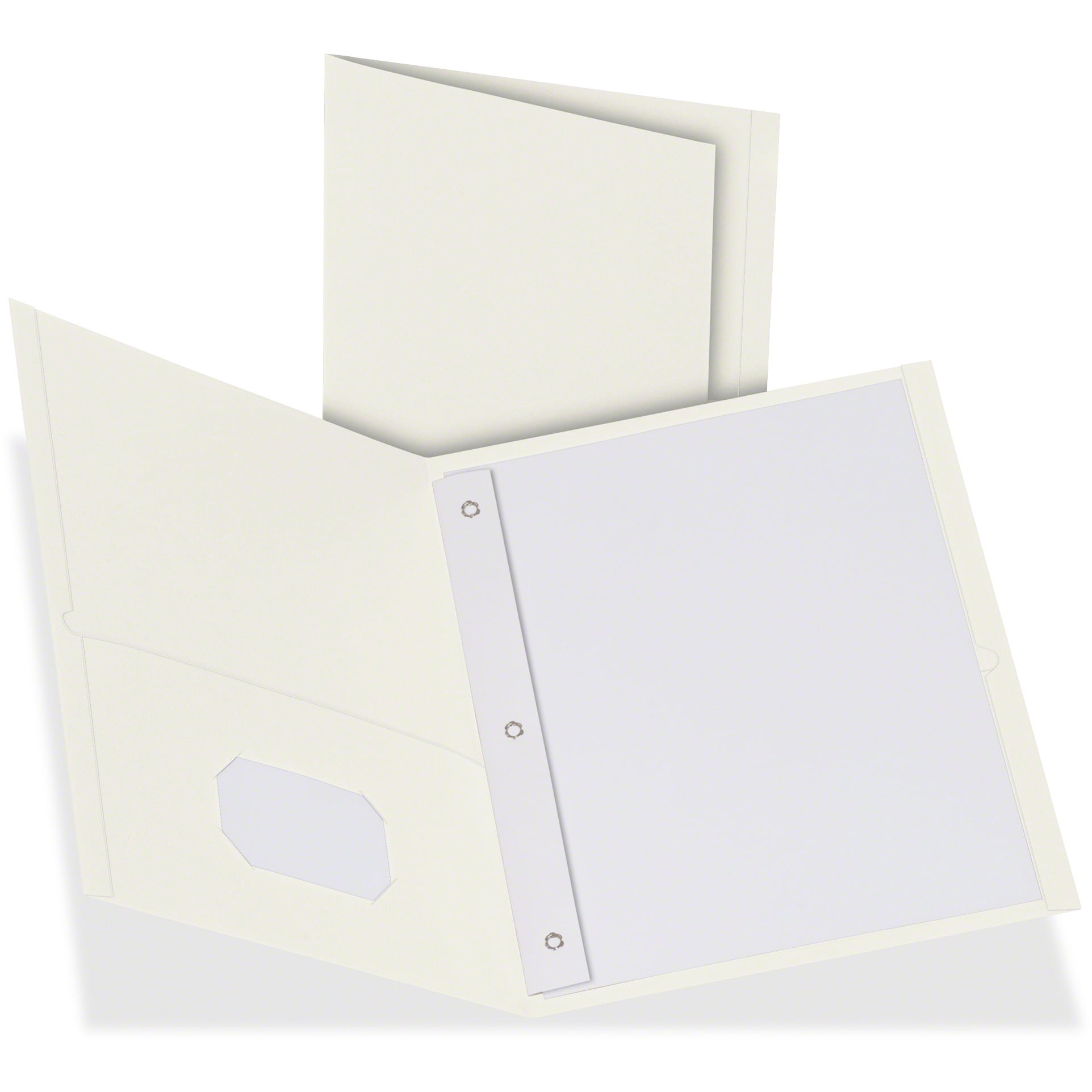 Oxford Twin Pocket 3-hole Fastener Folders, White, 25 / Box (Quantity ...