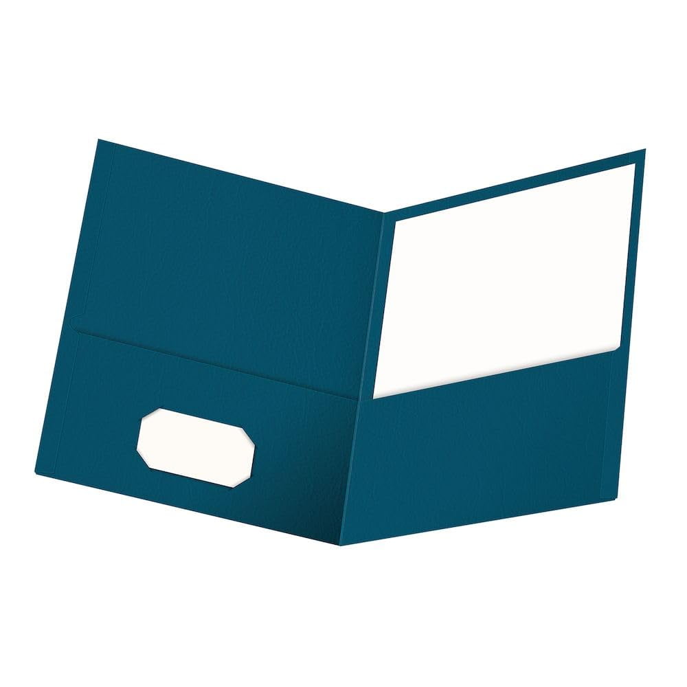 Oxford Twin-Pocket Folders, Textured Paper, Letter Size, Blue, Holds ...