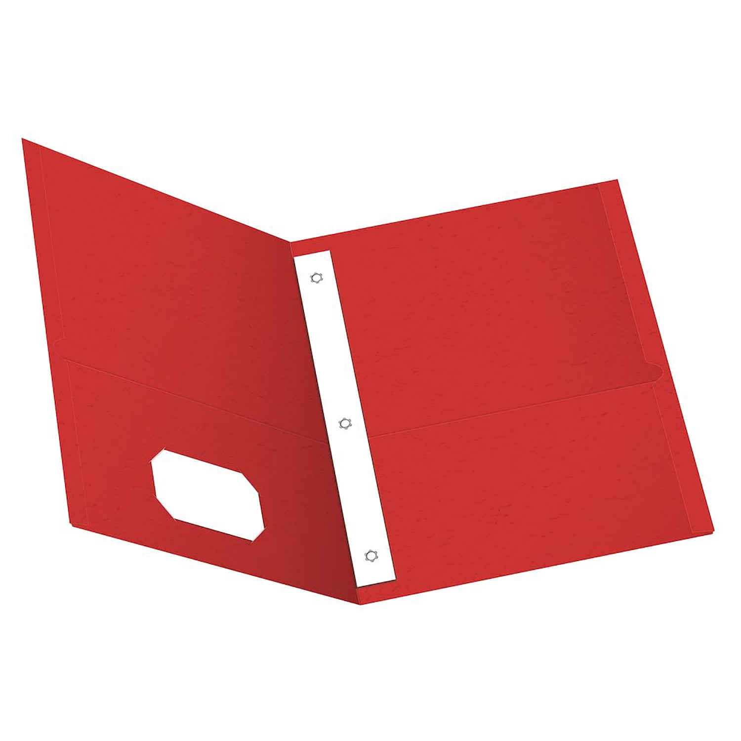 Oxford Twin Pocket Folders with Fasteners, Red, Box of 25 - Walmart.com