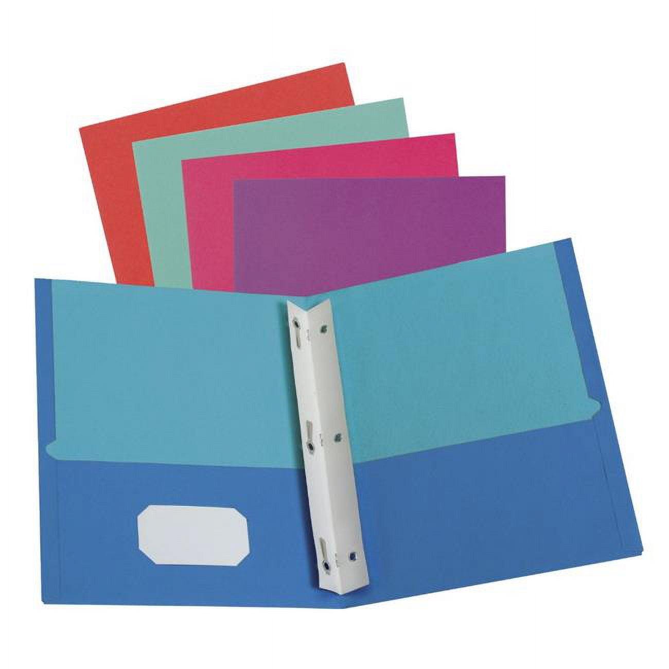 Oxford Twisted Pocket Folder With Fasteners , Pack Of 50 - Assorted ...